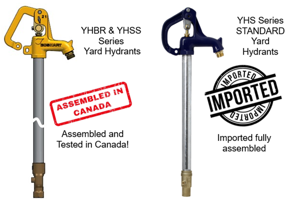 BOSHART YHBR & YHSS vs. YHS Standard Yard Hydrant Comparison