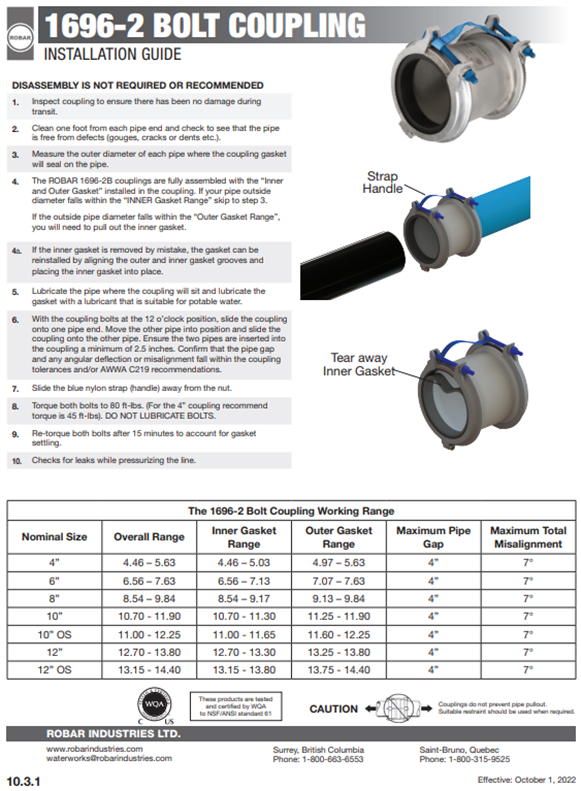 How do I install a mechanical joint coupling on the discharge of an ...