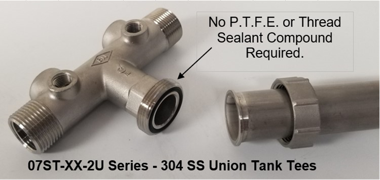 07ST Series Stainless Steel Union Tank Tee Installation