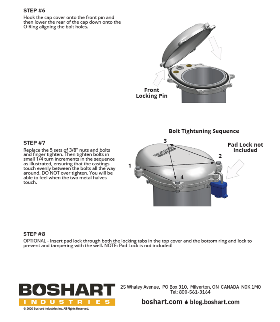 How do I install a WTC series well cap?