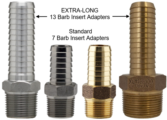 How do you make a secure connection between a barbed insert fitting and ...