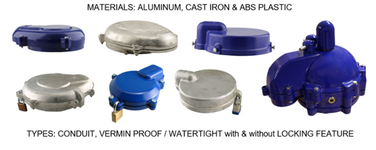 What is the function of well caps in a well water system?