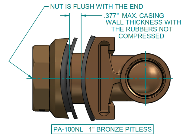 What is the maximum well casing wall thickness that a pitless adapter ...