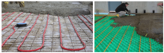 Can PEX pipe be installed in concrete or under concrete slab?