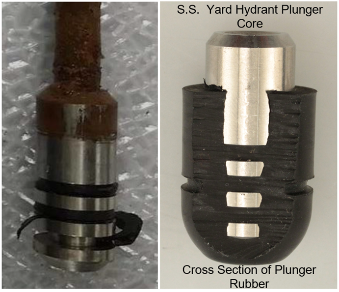 How to remove a Y.H. Plunger Rubber that has separated from the metal core.