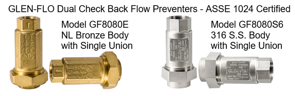 Are check valves suitable for back flow prevention?
