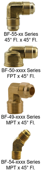 BF Series Brass Flare Fitting Information