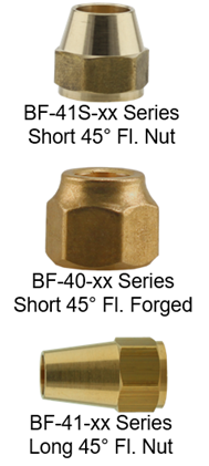 BF Series Brass Flare Fitting Information