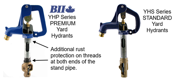 Premium YHP vs. Standard YHS Series Yard Hydrant Comparison