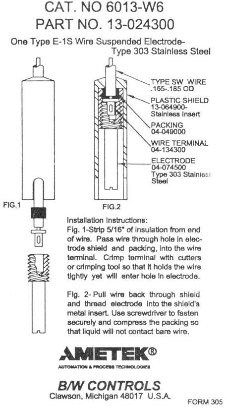 ELB and ELS Electrode Installation Instructions