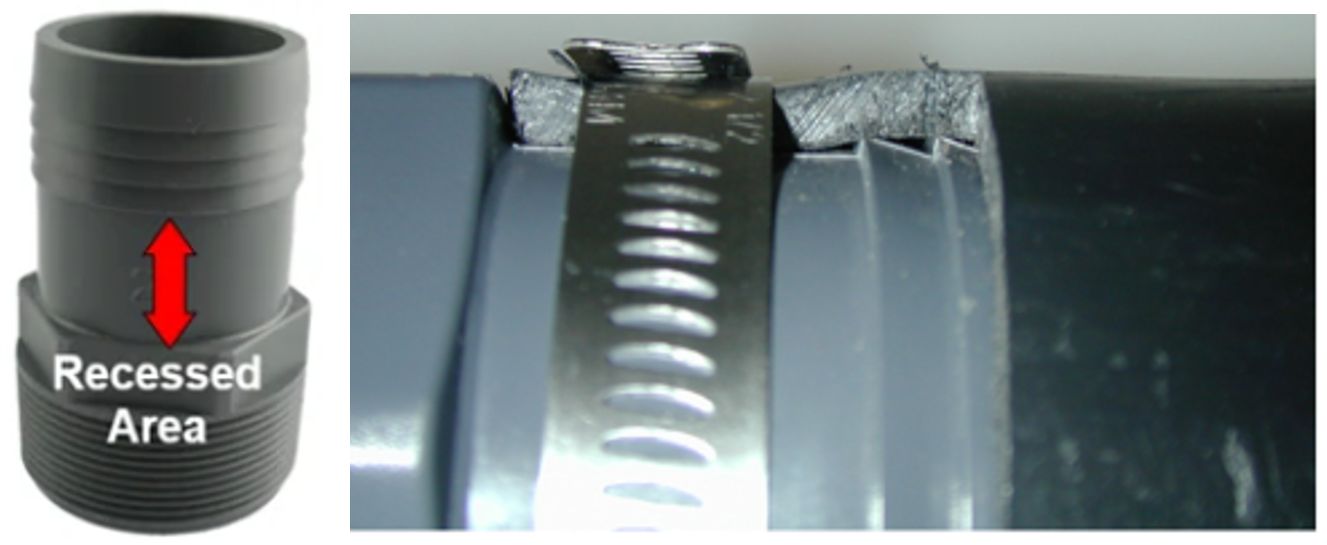 How do you make a secure connection between a barbed insert fitting and ...