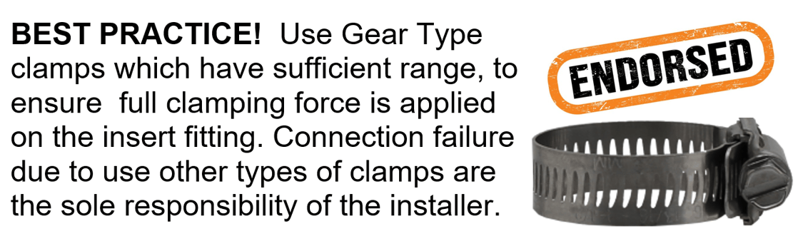 How do you make a secure connection between a barbed insert fitting and ...