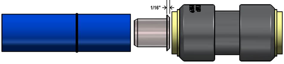 What is the pipe insertion depth for the BOSHART BPF and SSPF Push-Fit ...