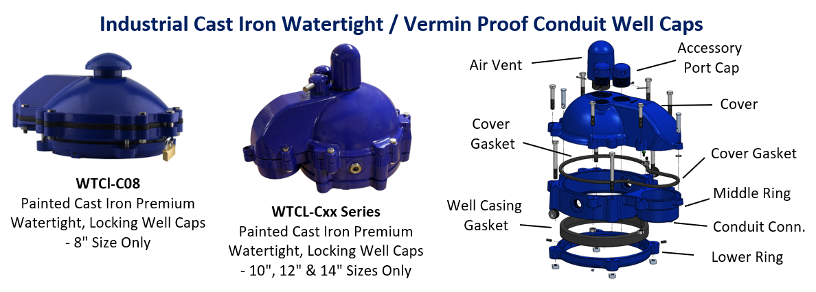 How do I identify a well cap model number for replacement parts?