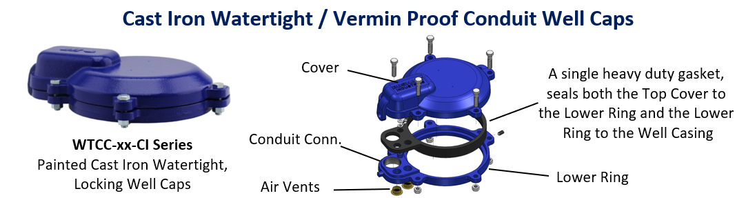 How do I identify a well cap model number for replacement parts?
