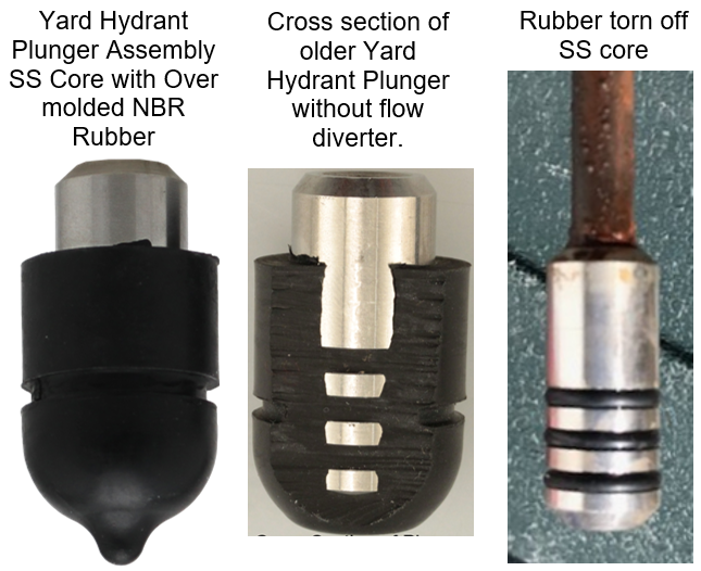 How do I remove a yard hydrant plunger rubber?