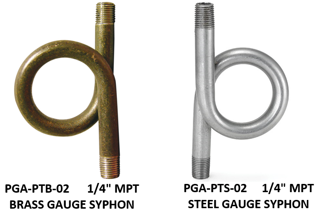 What does a pigtail syphon do?