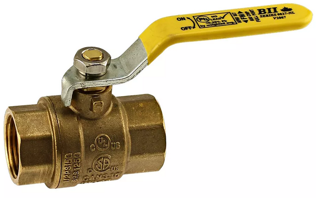 How do I properly install a threaded ball valve?