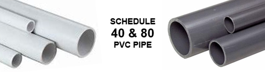 What is the working pressure of schedule 40 & 80 PVC pipe?
